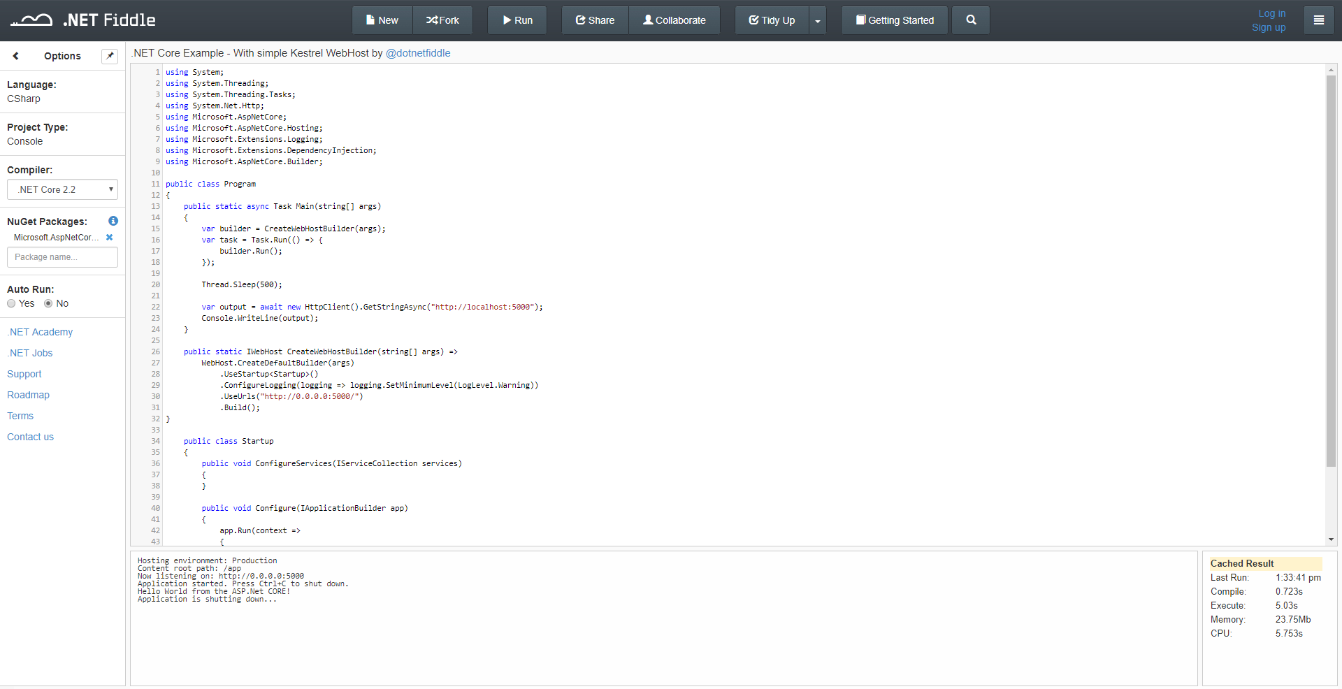 .Net core on .Net Fiddle - Product Information, Latest Updates, and ...