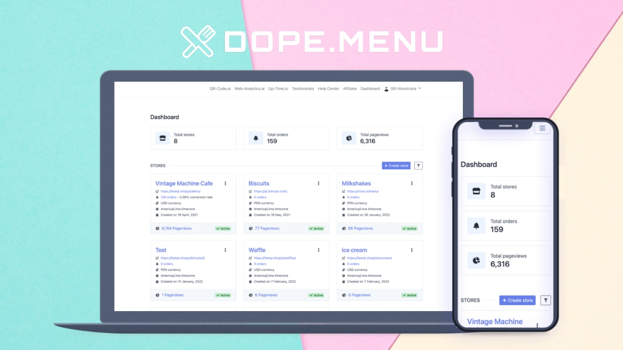 Dope.Menu: Create QR Menus For Your Shop | Product Hunt