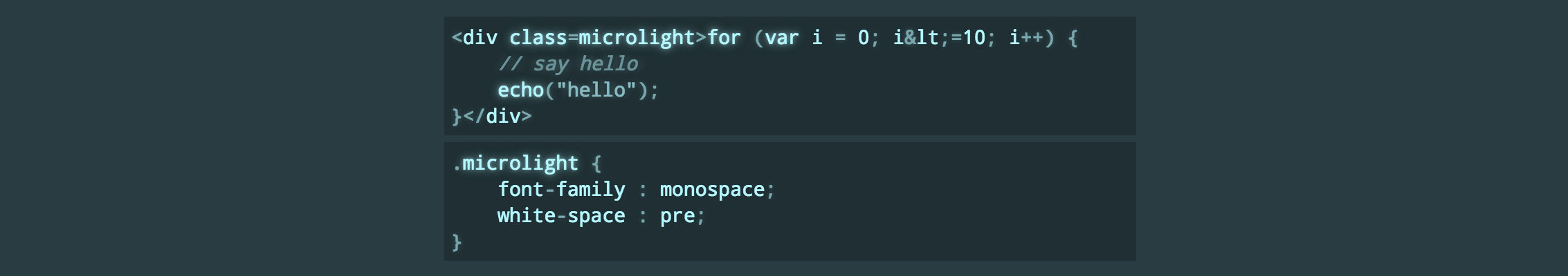 microlight.js: Improves readability of code by highlighting | Product Hunt