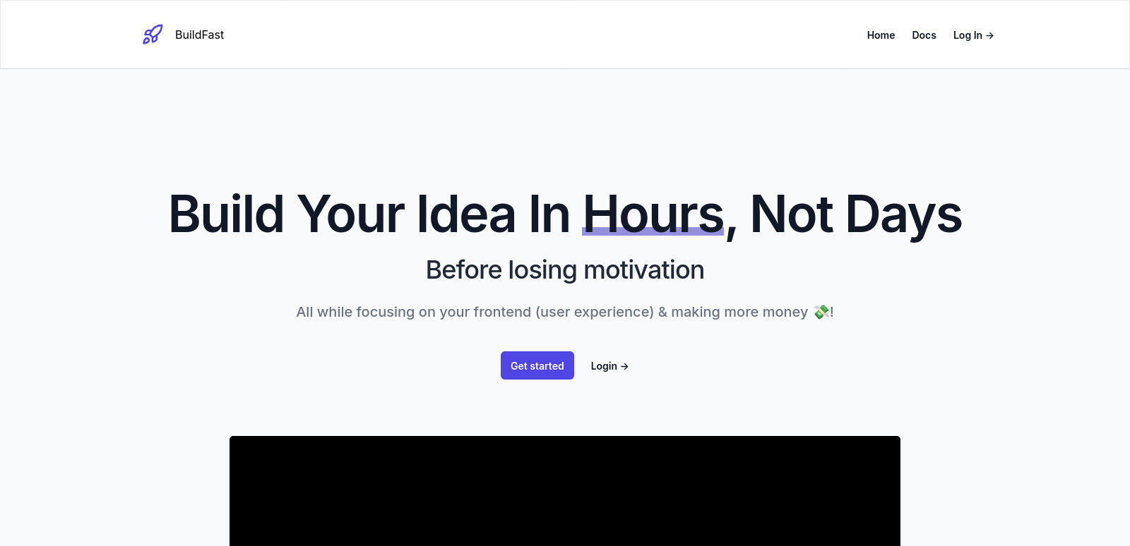 BuildFast: Build You Idea In Hours Not Days - Before Losing Motivation | Product Hunt