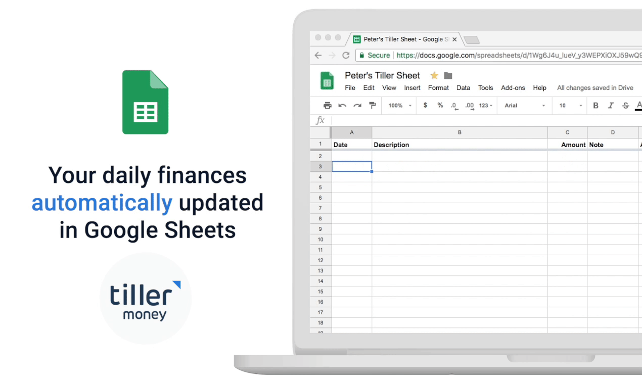Tiller Money: Your finances in Google Sheets, Automatically | Product Hunt