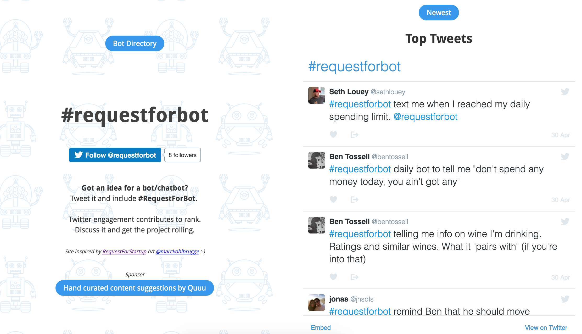 Request For Bot: Discover, discuss & share ideas for great bots ...
