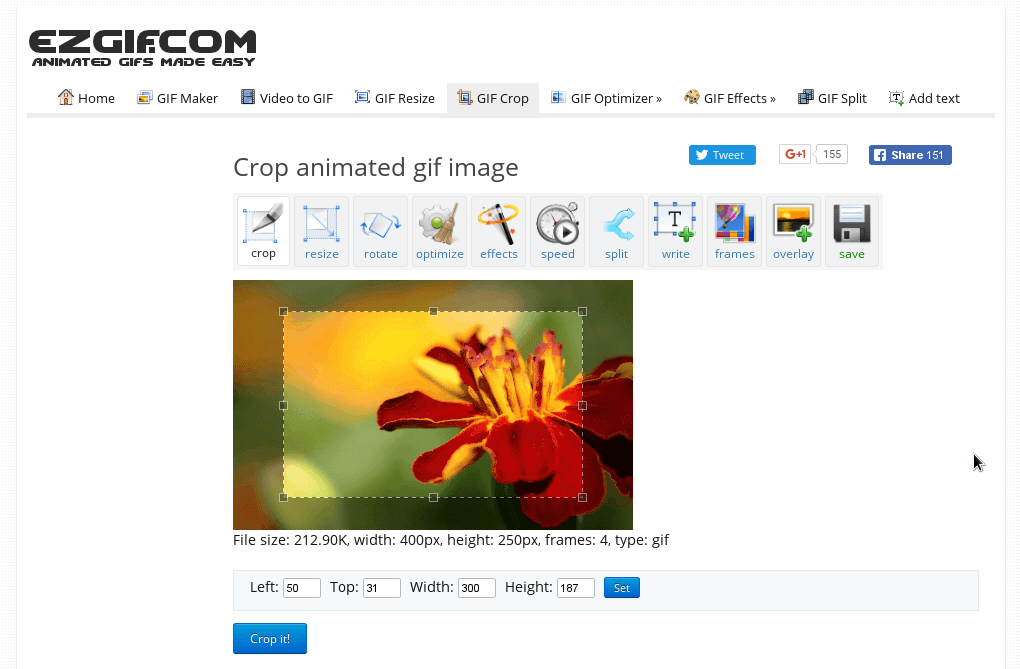 ezGIF - Resize, crop, and edit GIFs in your browser | Product Hunt