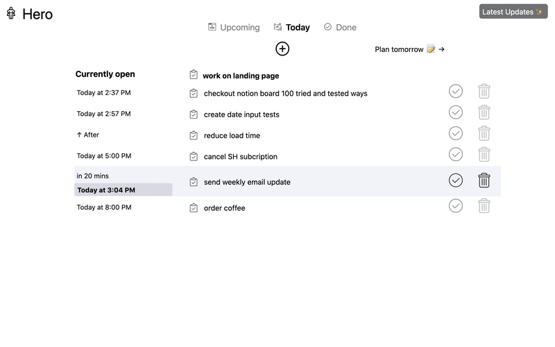 Hero: Superhuman for task management | Product Hunt