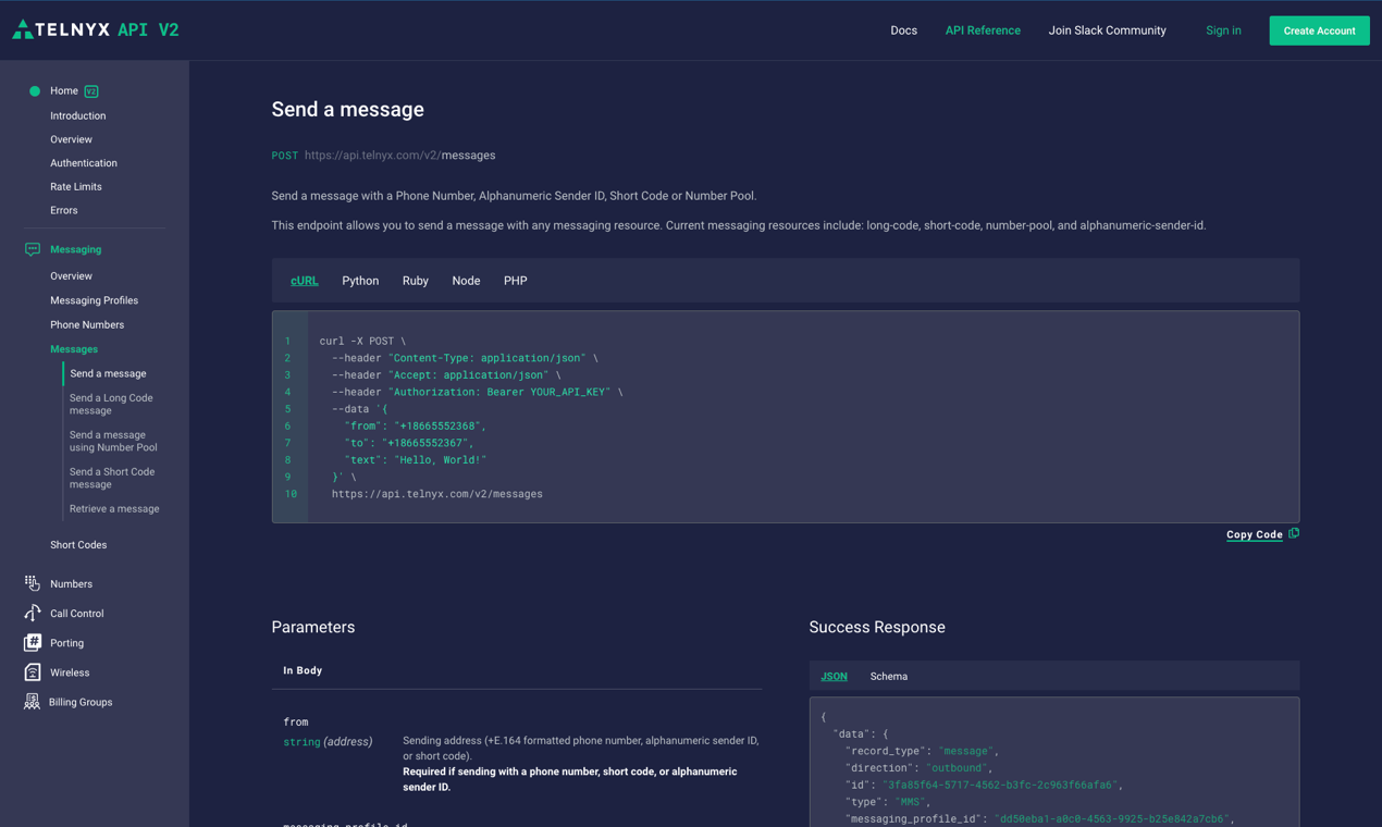 Telnyx SMS API - Build global text messaging right in your app ...