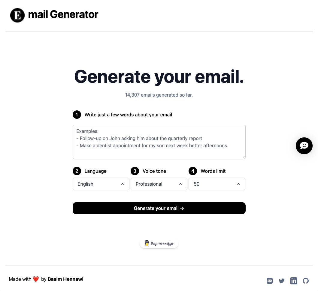 AI Email Writer: AI, Generate your emails, Email Generator | Product Hunt