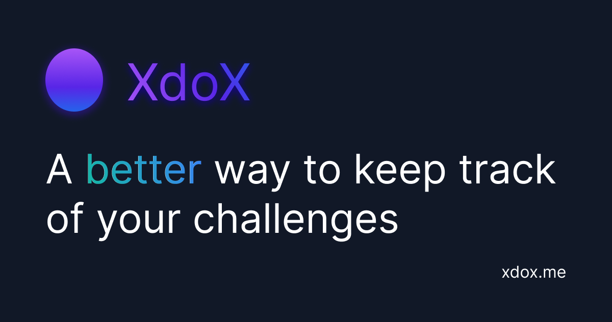 XdoX: A better way to keep track of your challenges | Product Hunt