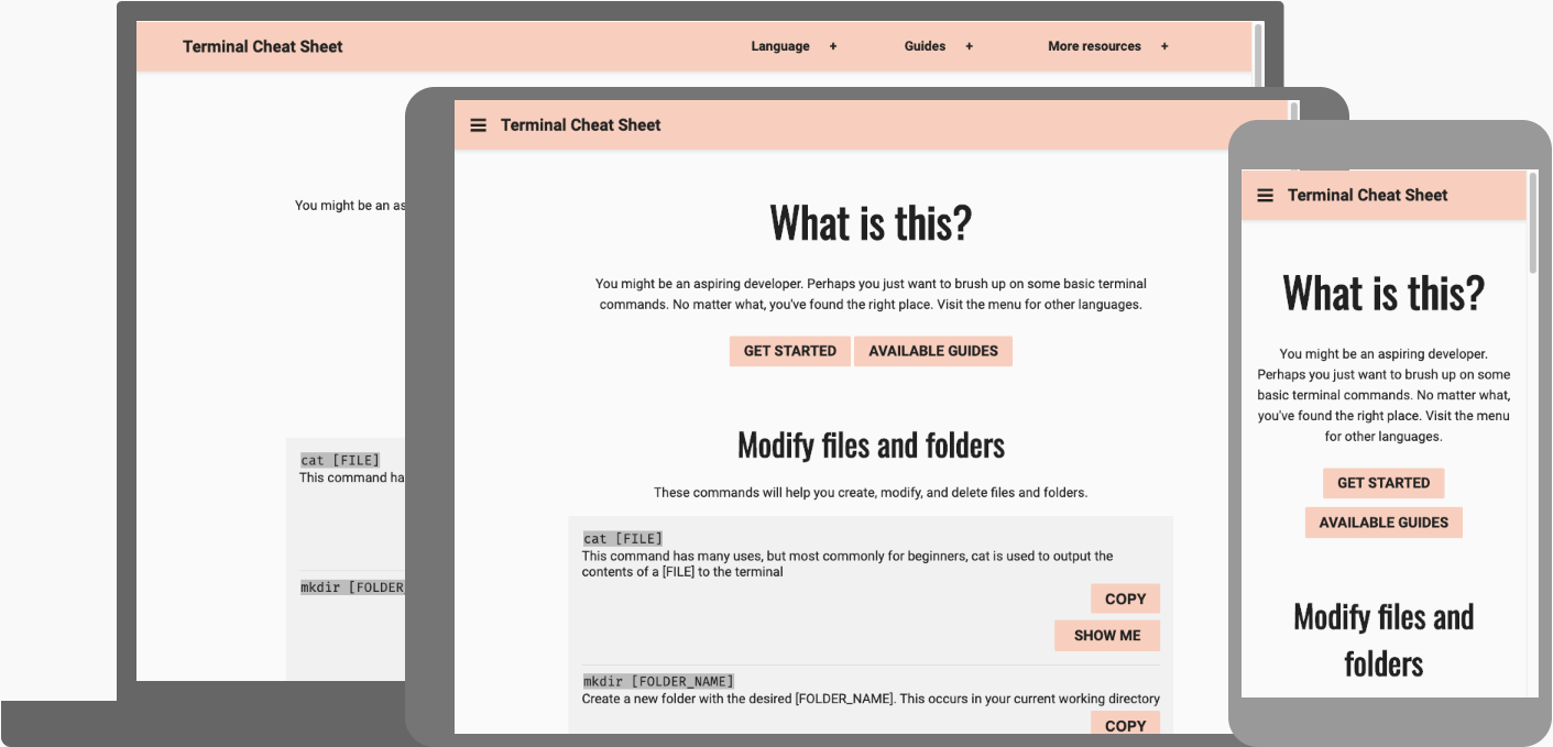 Terminal Cheat Sheet Latest Launches (2025) | Product Hunt