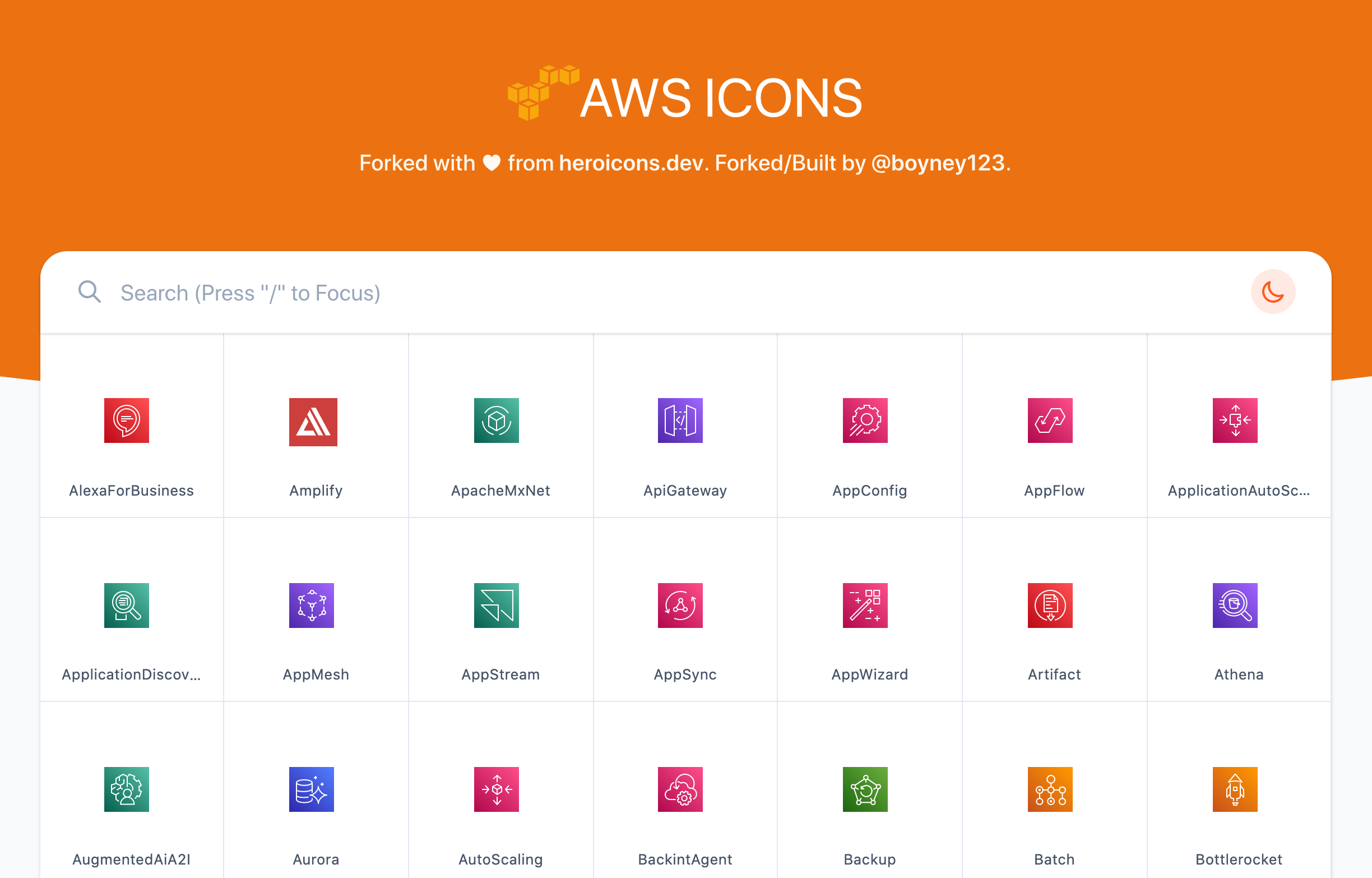 AWS Icons: Search for AWS icons easily | Product Hunt