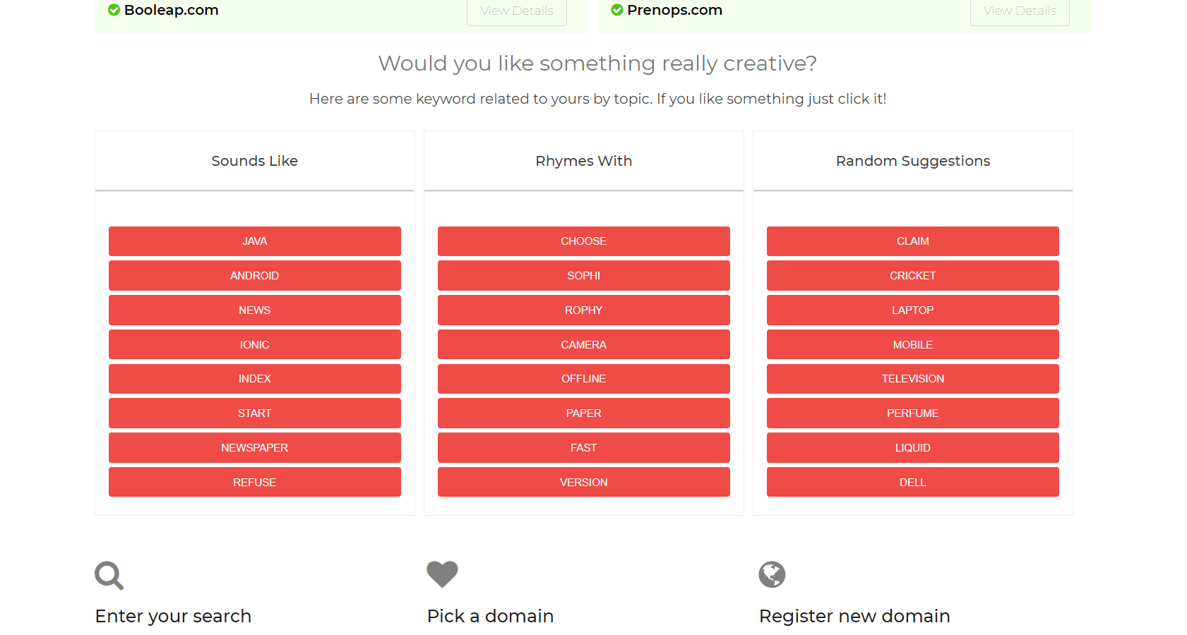 Domain Name Generator: Free domain name generator for startups ...