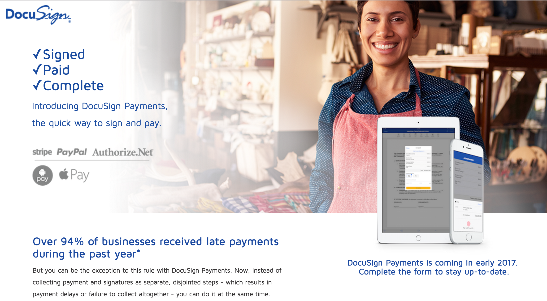 DocuSign Payments: Signed, Paid, Complete. | Product Hunt