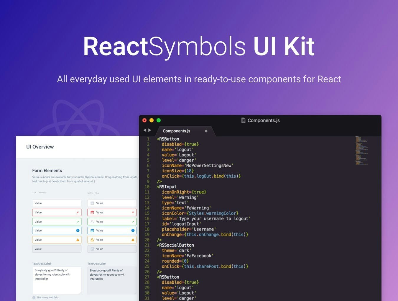 ReactSymbols UI Kit - pick.tools - Pick smarter, build faster.
