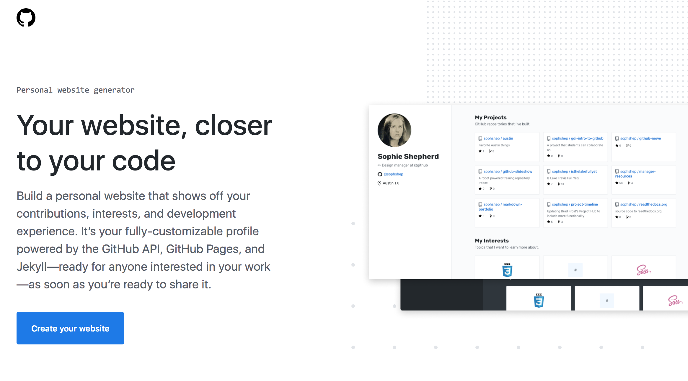 GitHub Personal Website Generator: Generate a personal website based on ...