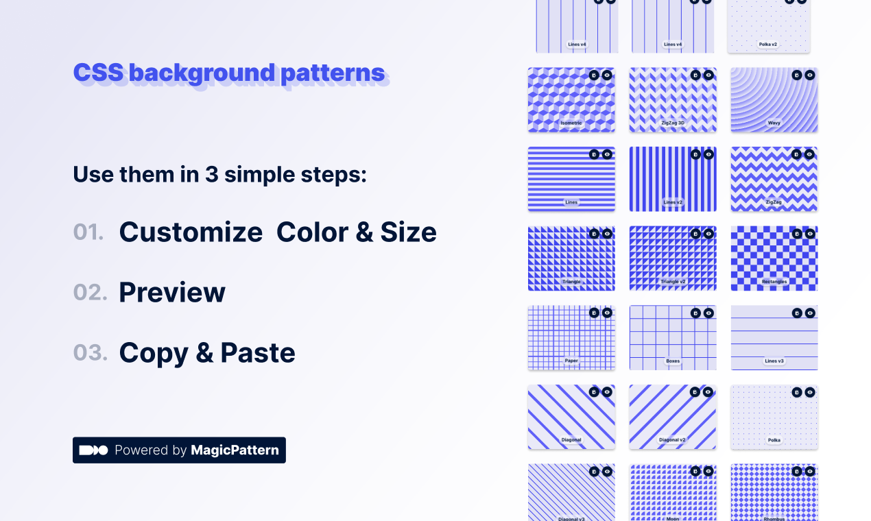 CSS Background Patterns - Free editable patterns that actually look ...