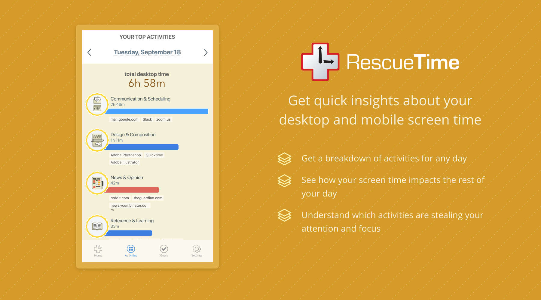 RescueTime for Mobile - Automatically track screen time and build ...