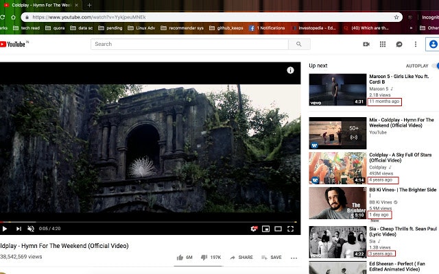 Youtube++: extension to show publishing date of related youtube videos ...