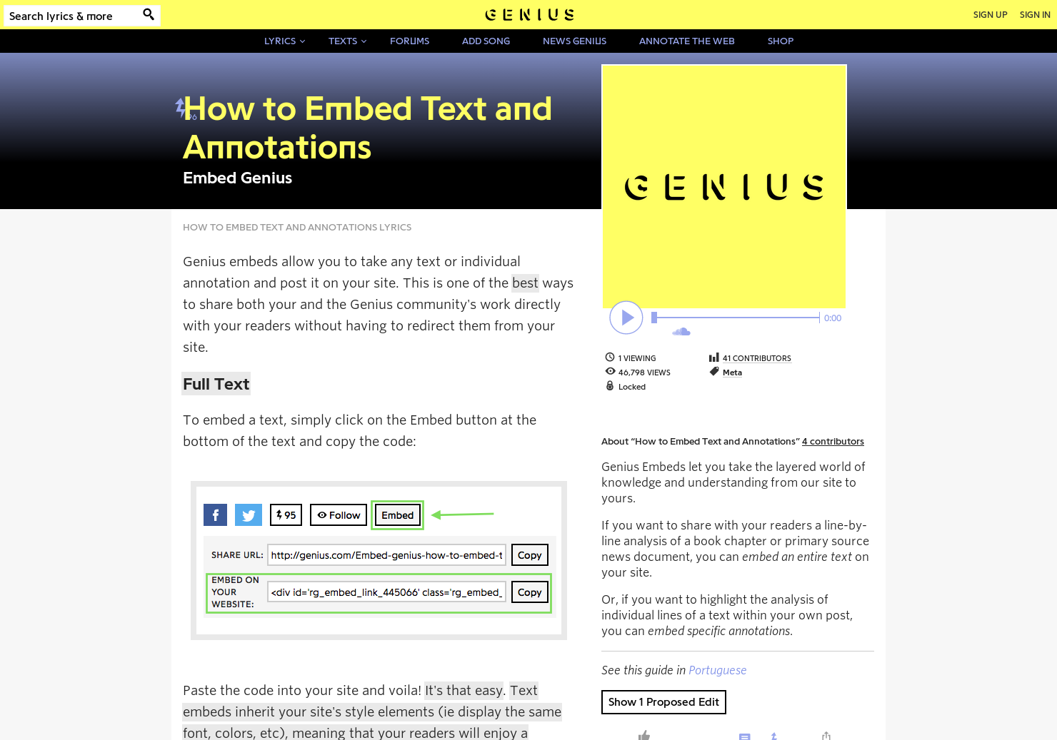 Genius Annotations - Embed text annotations on your site Annotate the ...