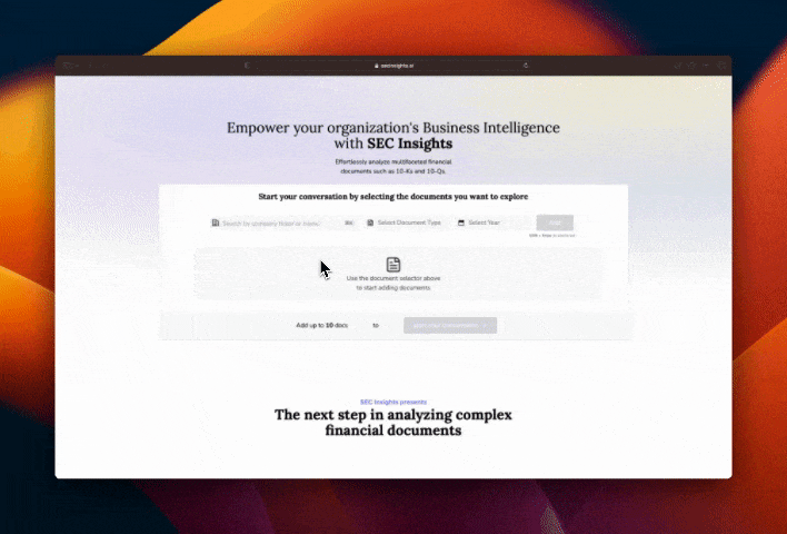 SEC Insights AI: Revolutionizing SEC Document Analysis 🚀 | Product Hunt