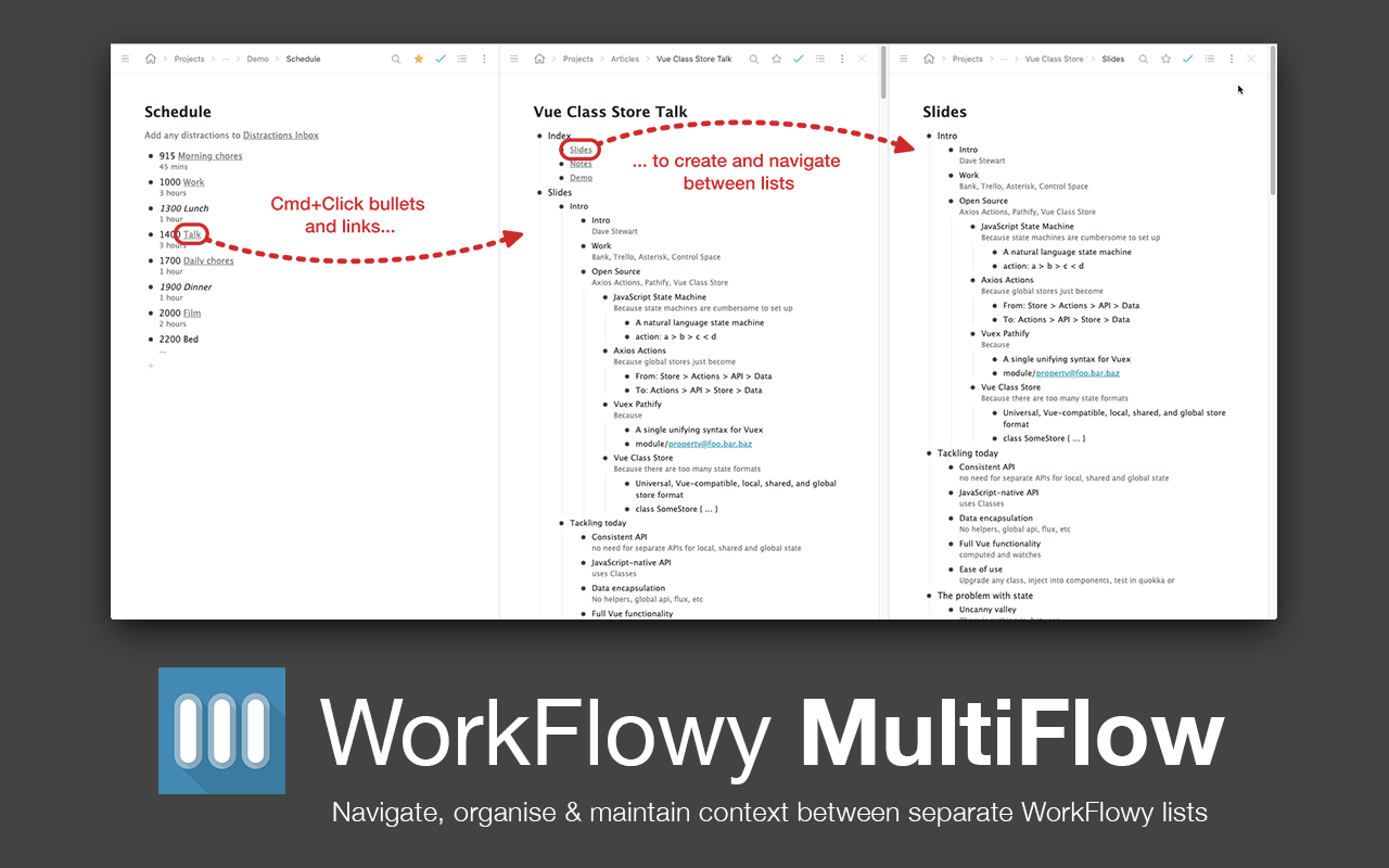 WorkFlowy MultiFlow - Columns view for WorkFlowy | Product Hunt