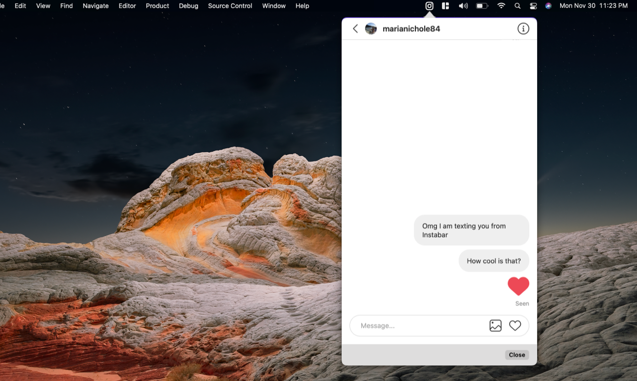 Instabar - A lightweight Instagram app that runs on your menu bar ...