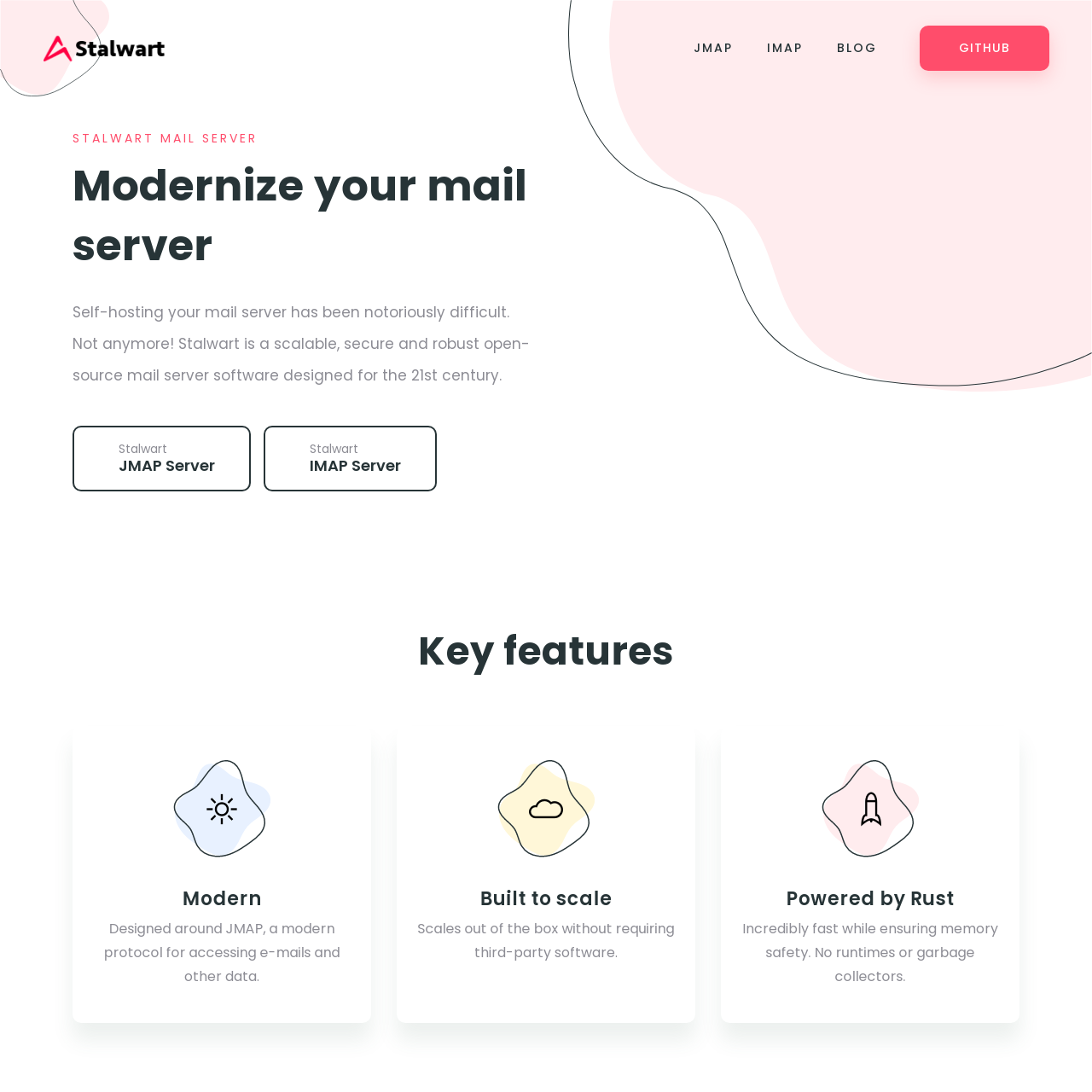 Stalwart JMAP/IMAP Server: Distributed JMAP and IMAP server written in Rust. | Product Hunt