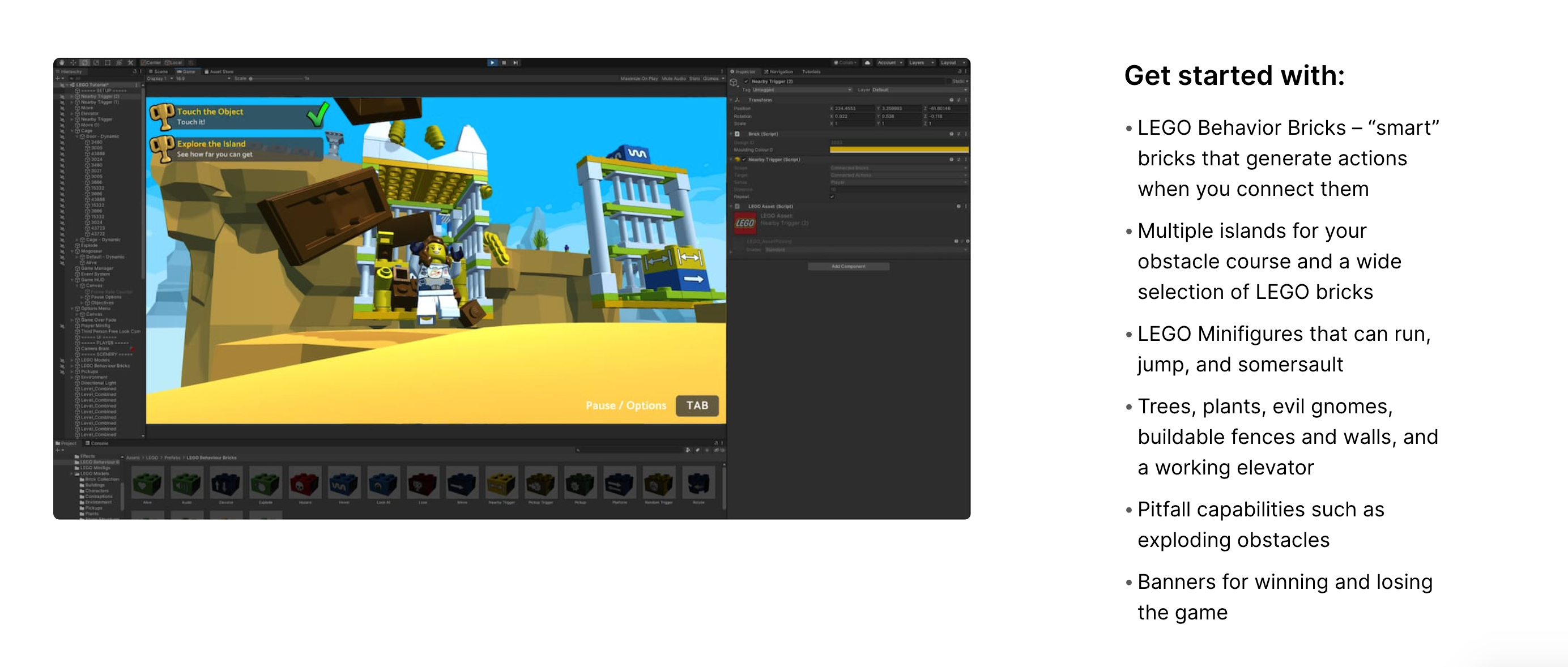 LEGOⓇ Microgame Build with Unity - Snap together virtual LEGO bricks to create your own game ...