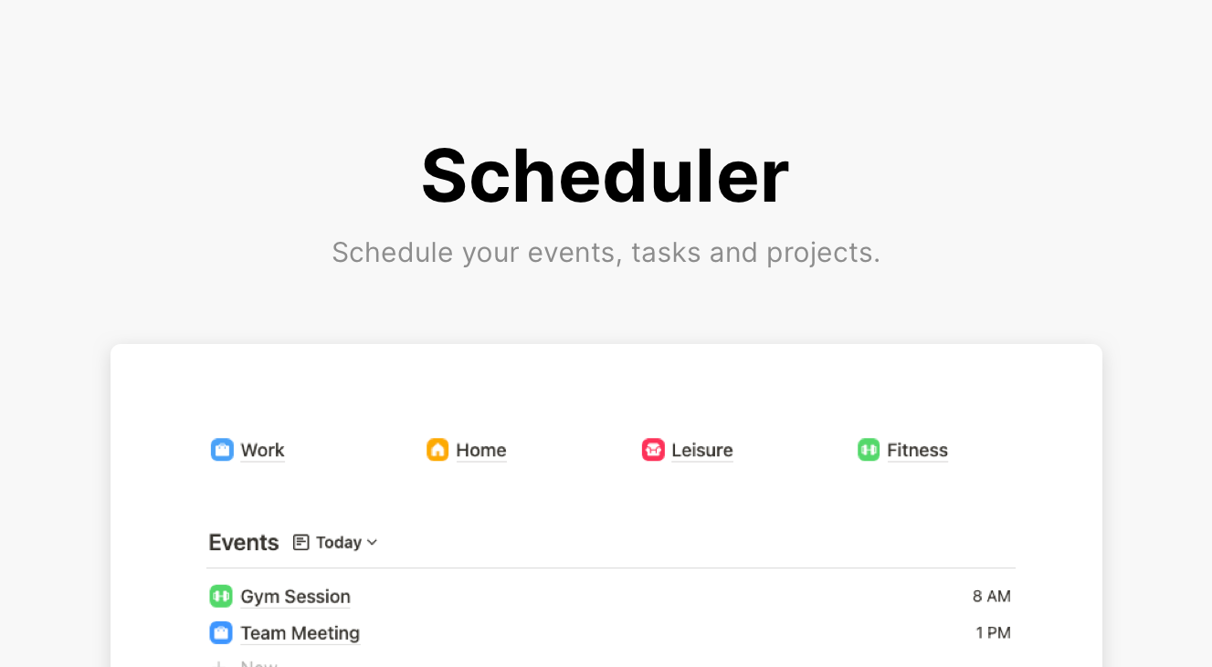 Notion Scheduler - Schedule your events, tasks and projects | Product Hunt