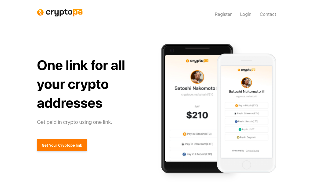 CryptoPe: Get paid in crypto using one link. | Product Hunt