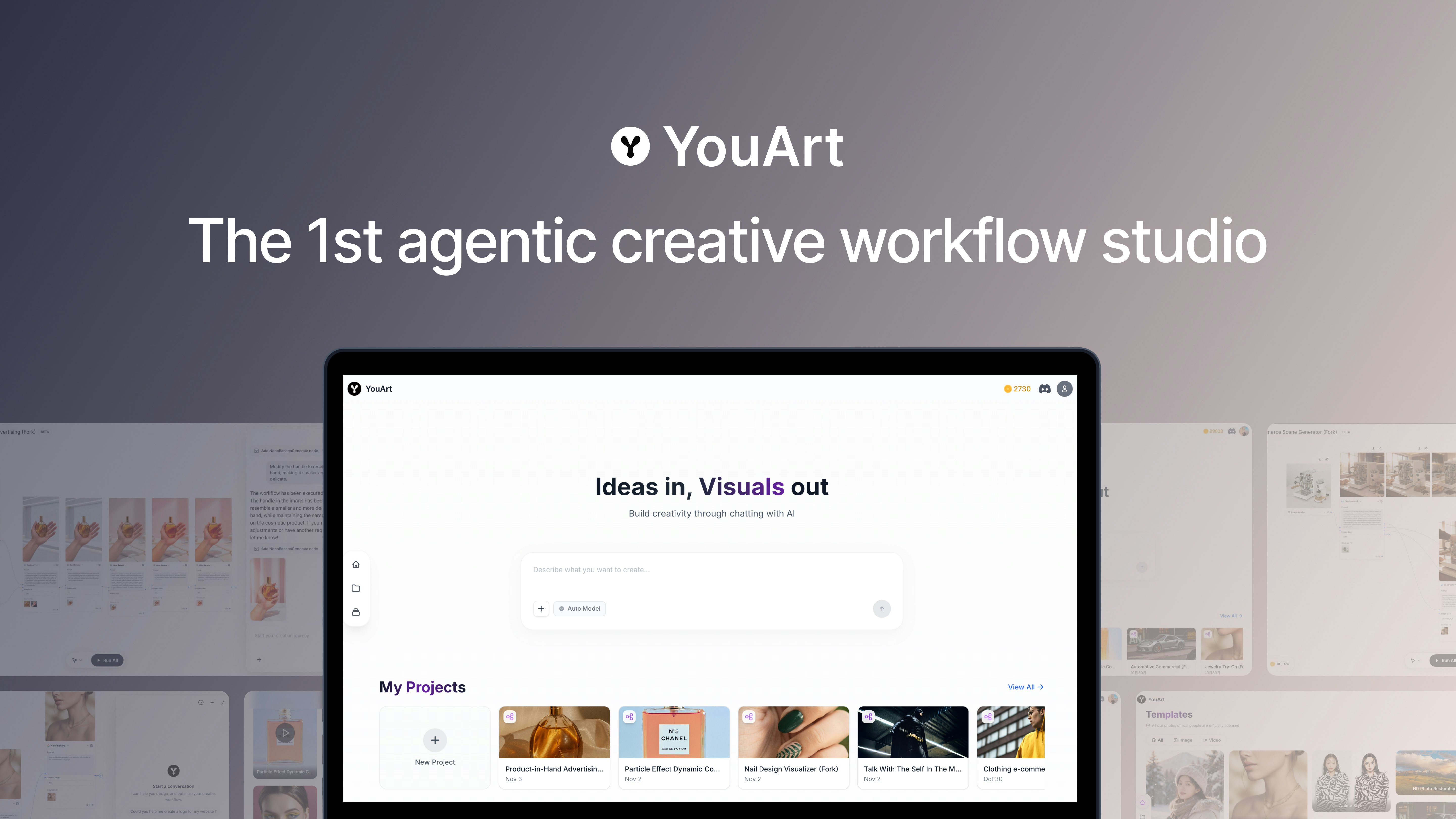 YouArt: An agentic workflow studio to create high-quality creatives | Product Hunt