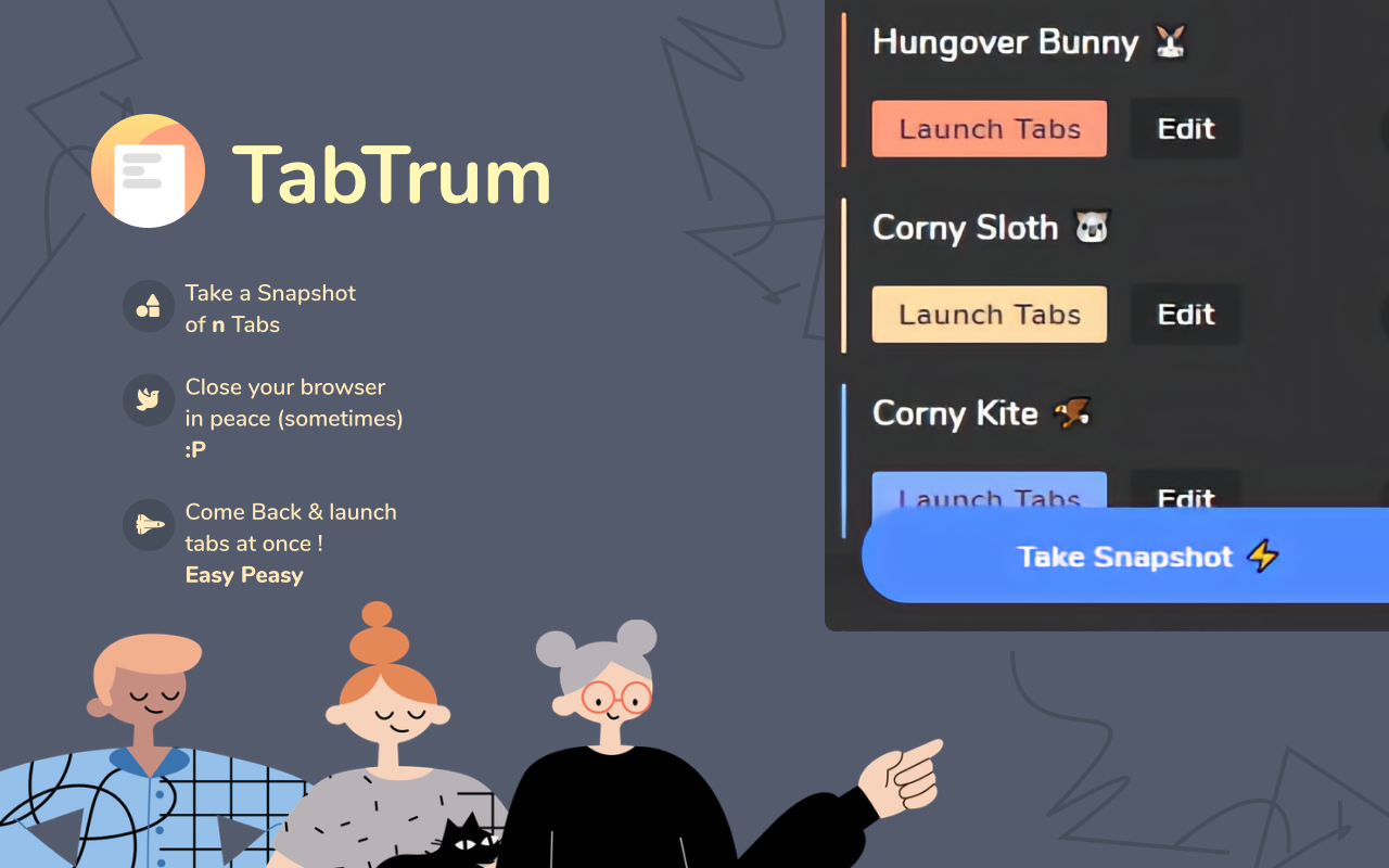 TabTrum: Save & launch your browser tab combinations in a blink ...
