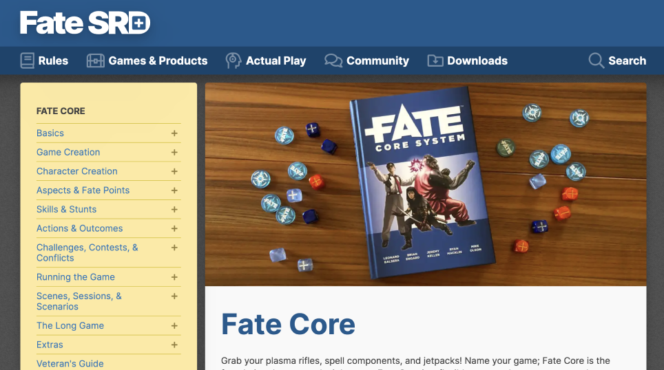 Fate SRD - Story-focused TTRPG - Product Information, Latest Updates ...