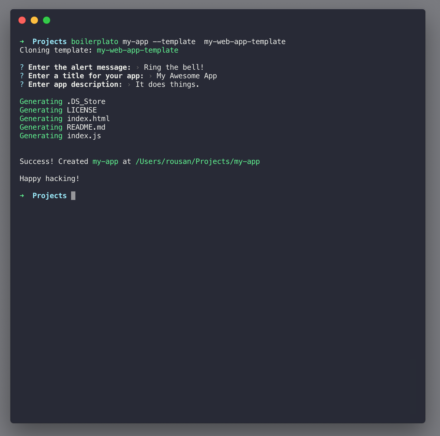 Boilerplato - A powerful tool to generate boilerplate source code ...