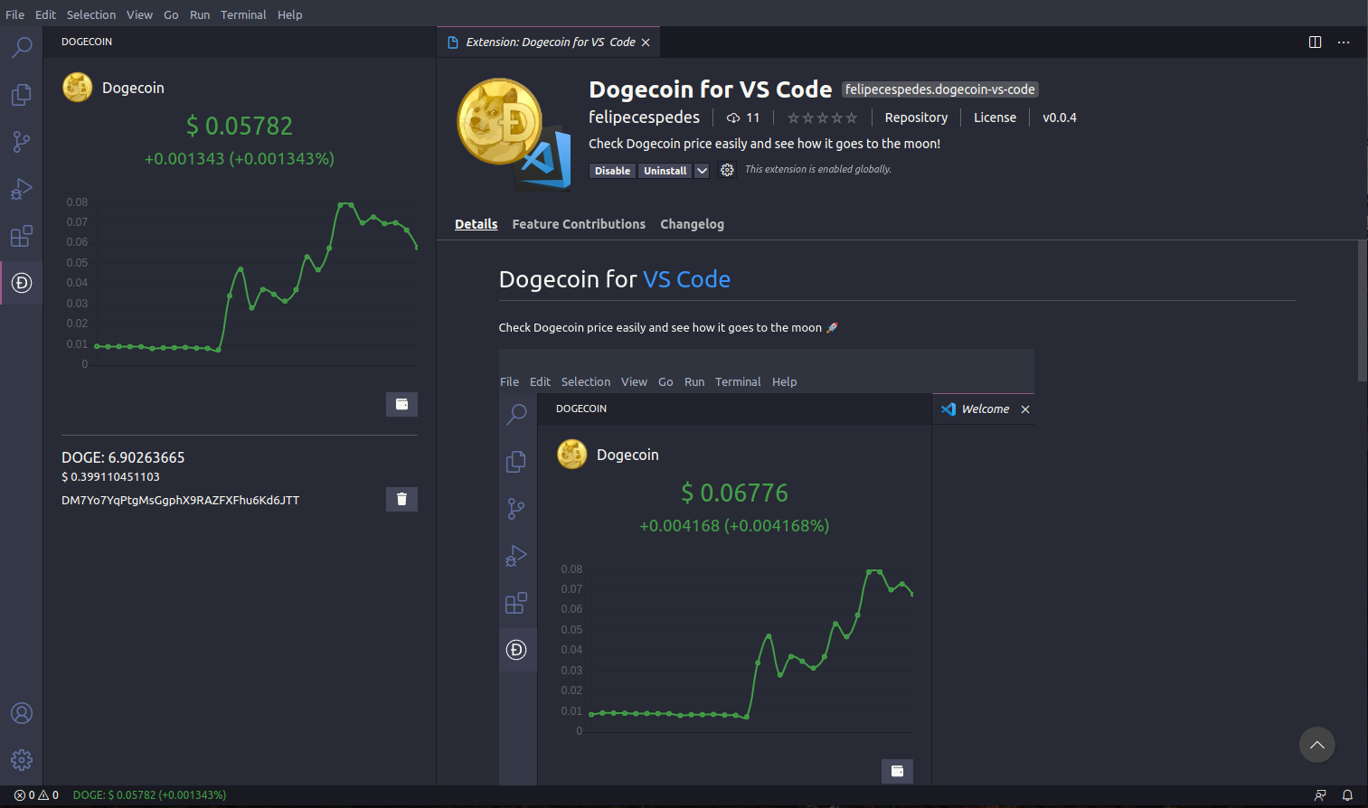 Dogecoin for VS Code Latest Launches (2025) | Product Hunt