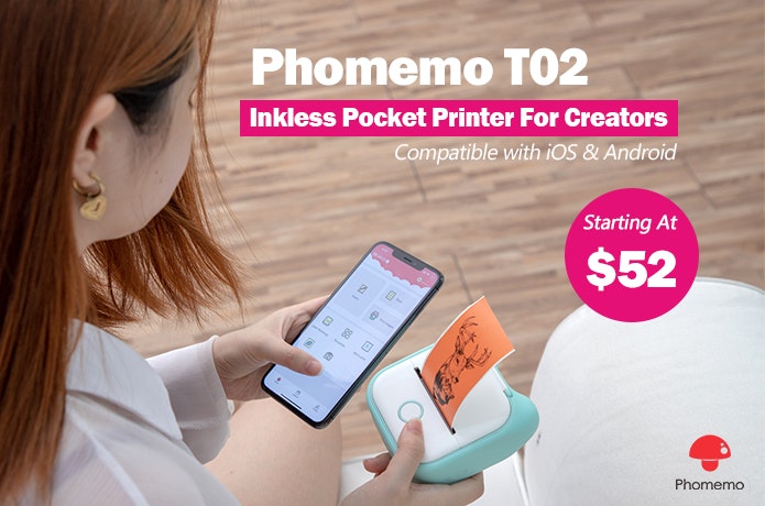 Phomemo T02 Inkless Pocket Printer: Unleash your creativity with mobile ...
