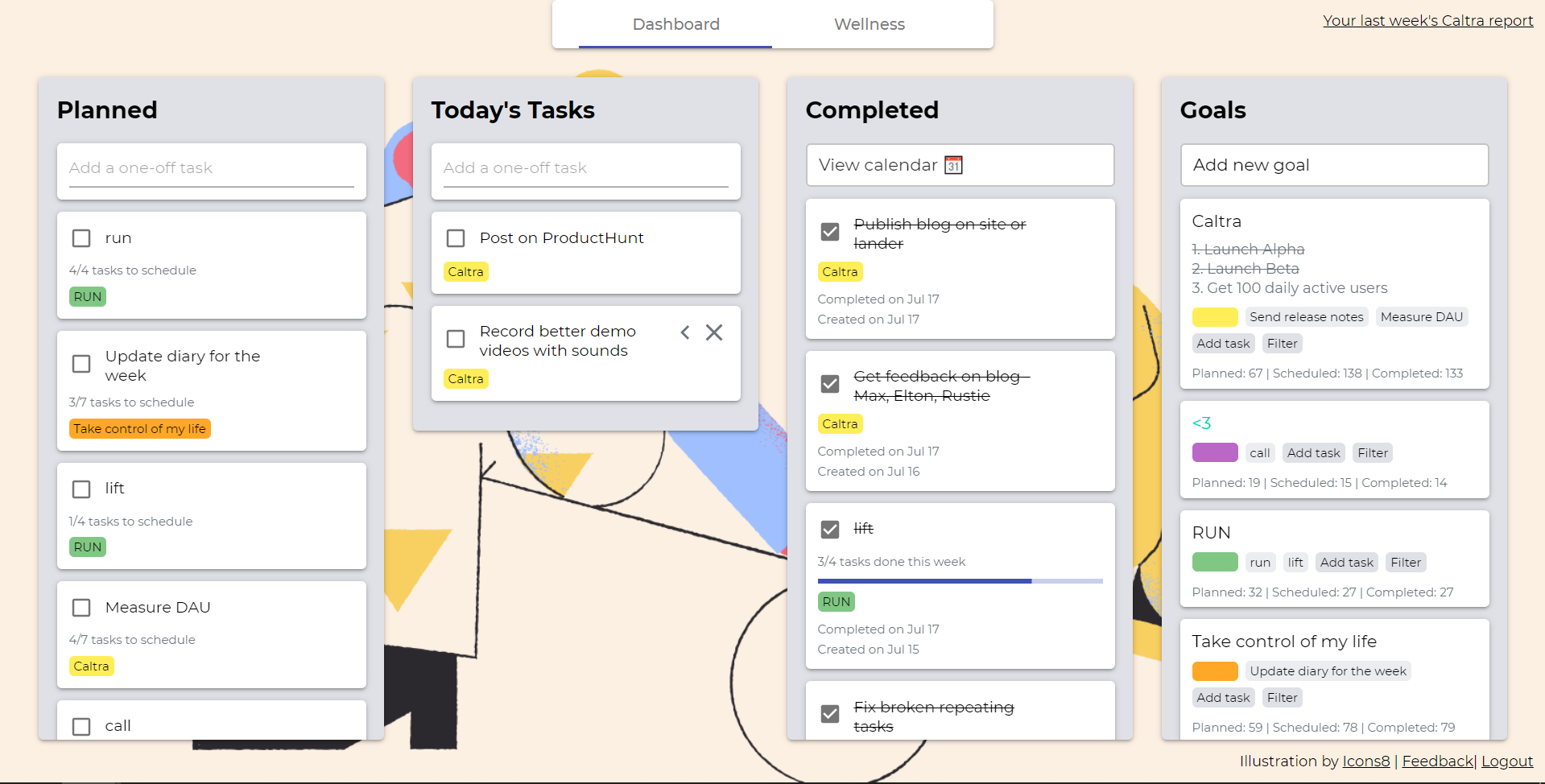 Caltra - Trello for humans, not companies | Product Hunt