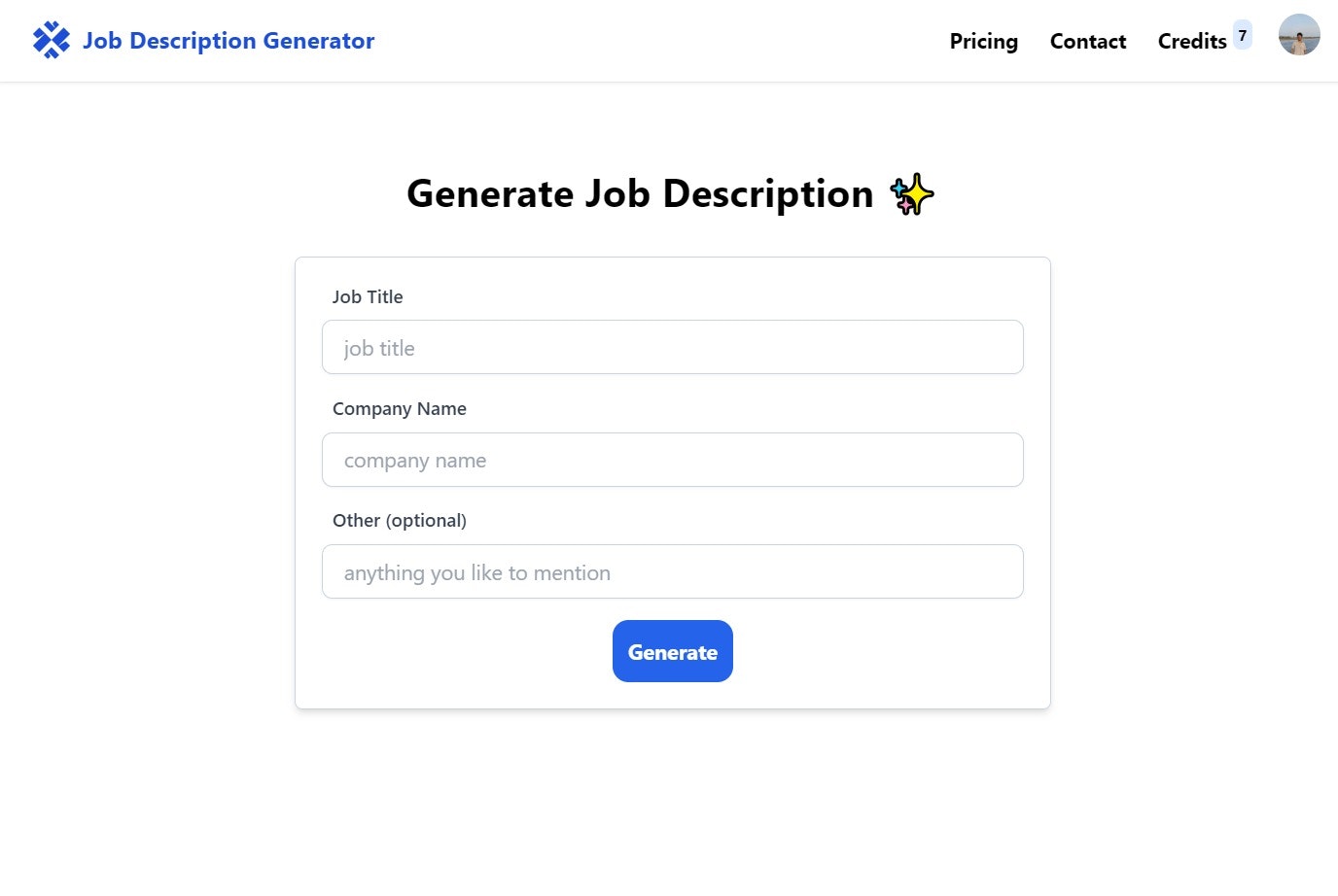 Job Description Generator: Generate a job description for any job in just few seconds | Product Hunt
