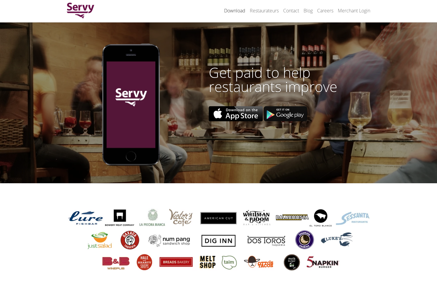 Servy: Get paid to help restaurants improve | Product Hunt