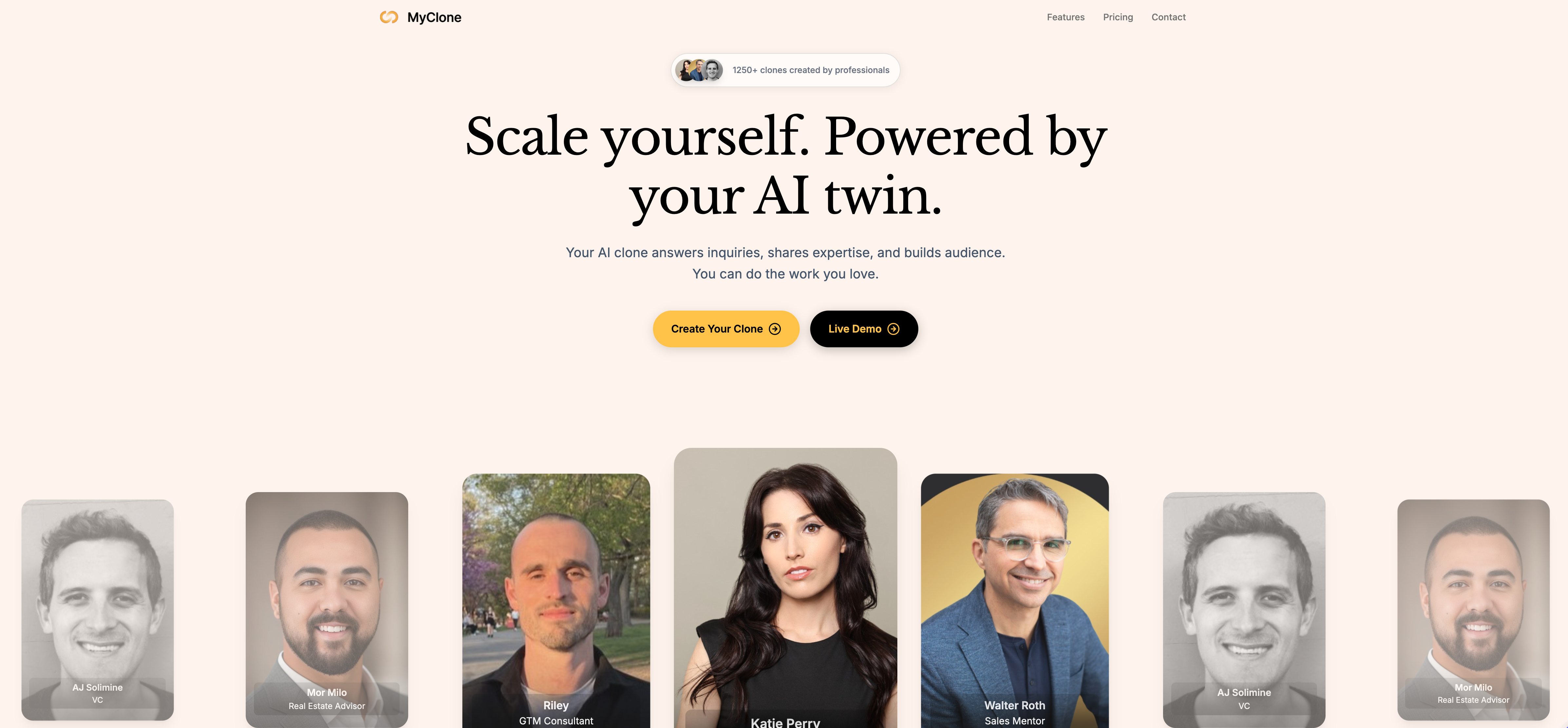 MyClone: AI Clone that scales your expertise | Product Hunt