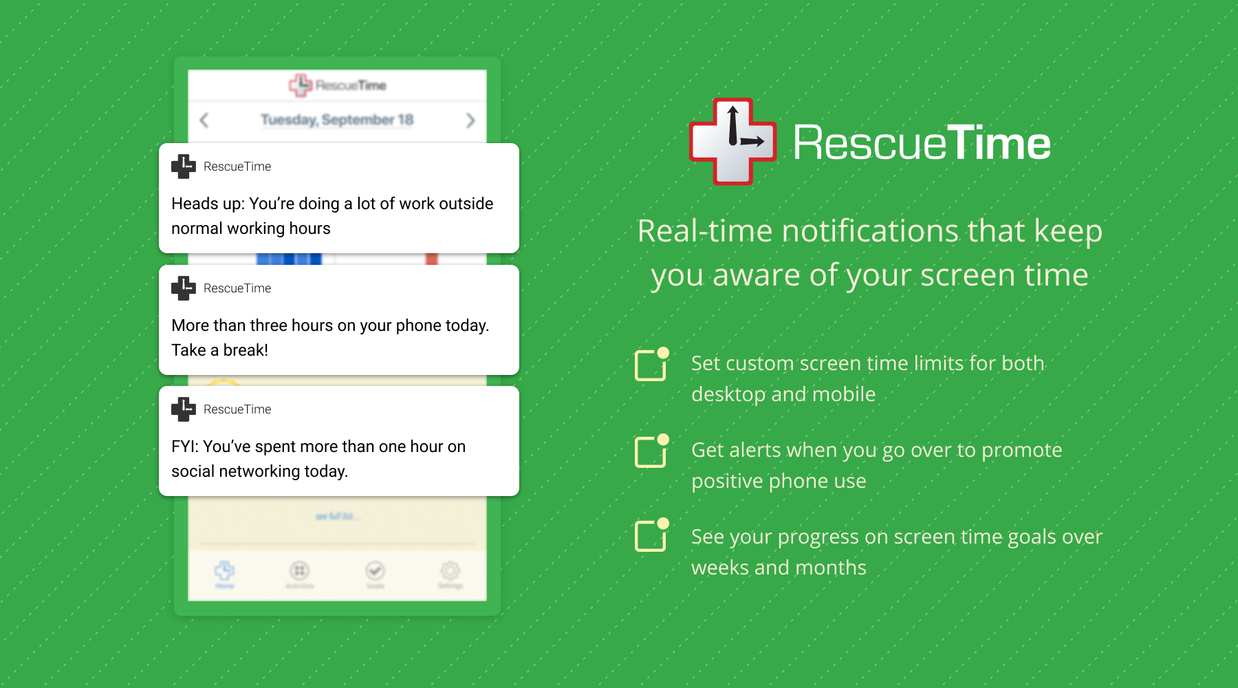 RescueTime for Mobile - Automatically track screen time and build ...