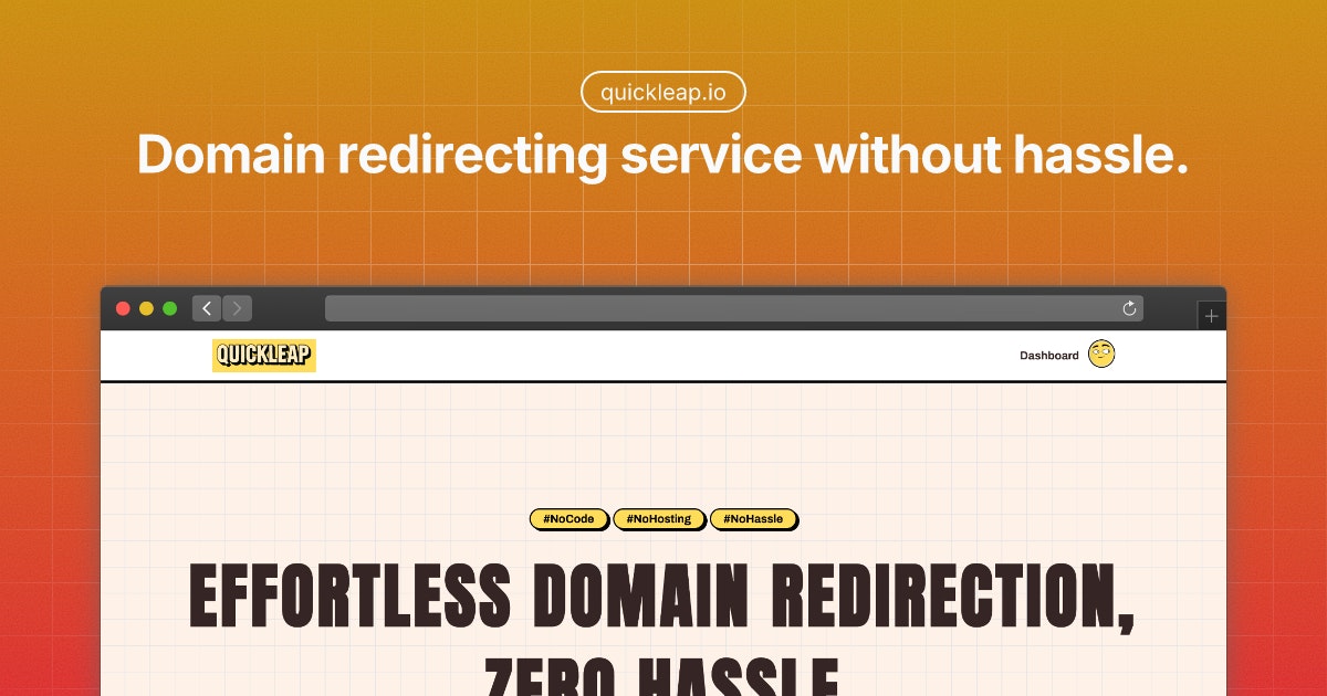Quickleap: Domain redirecting service without hassle. | Product Hunt
