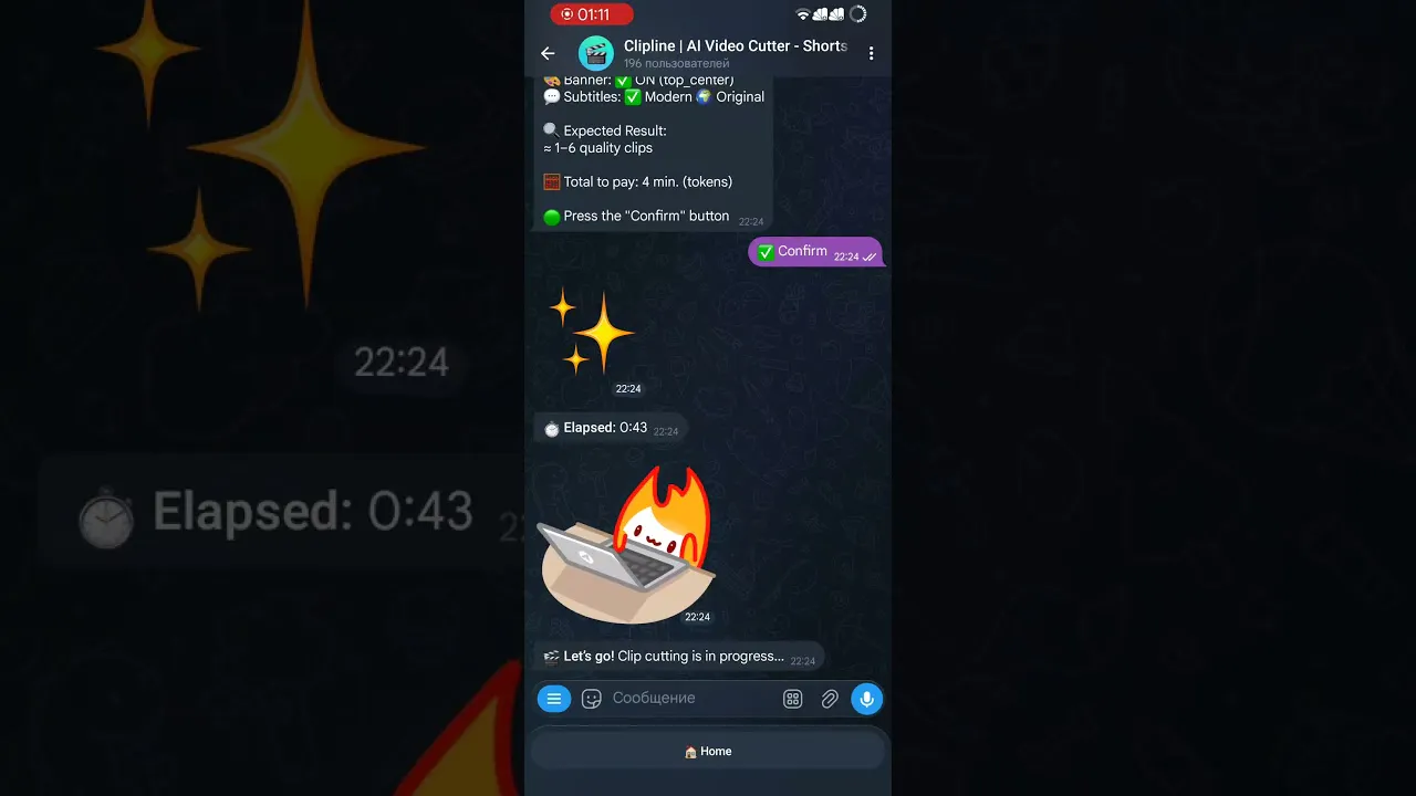 Clipline: AI Video Cutter for viral Shorts, Reels, TikTok in Telegram ...