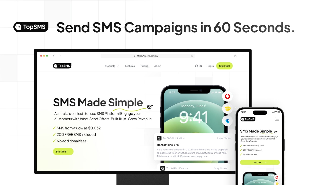 TopSMS: The First & Only SMS Plugin Made for Australian Woo Stores | Product Hunt