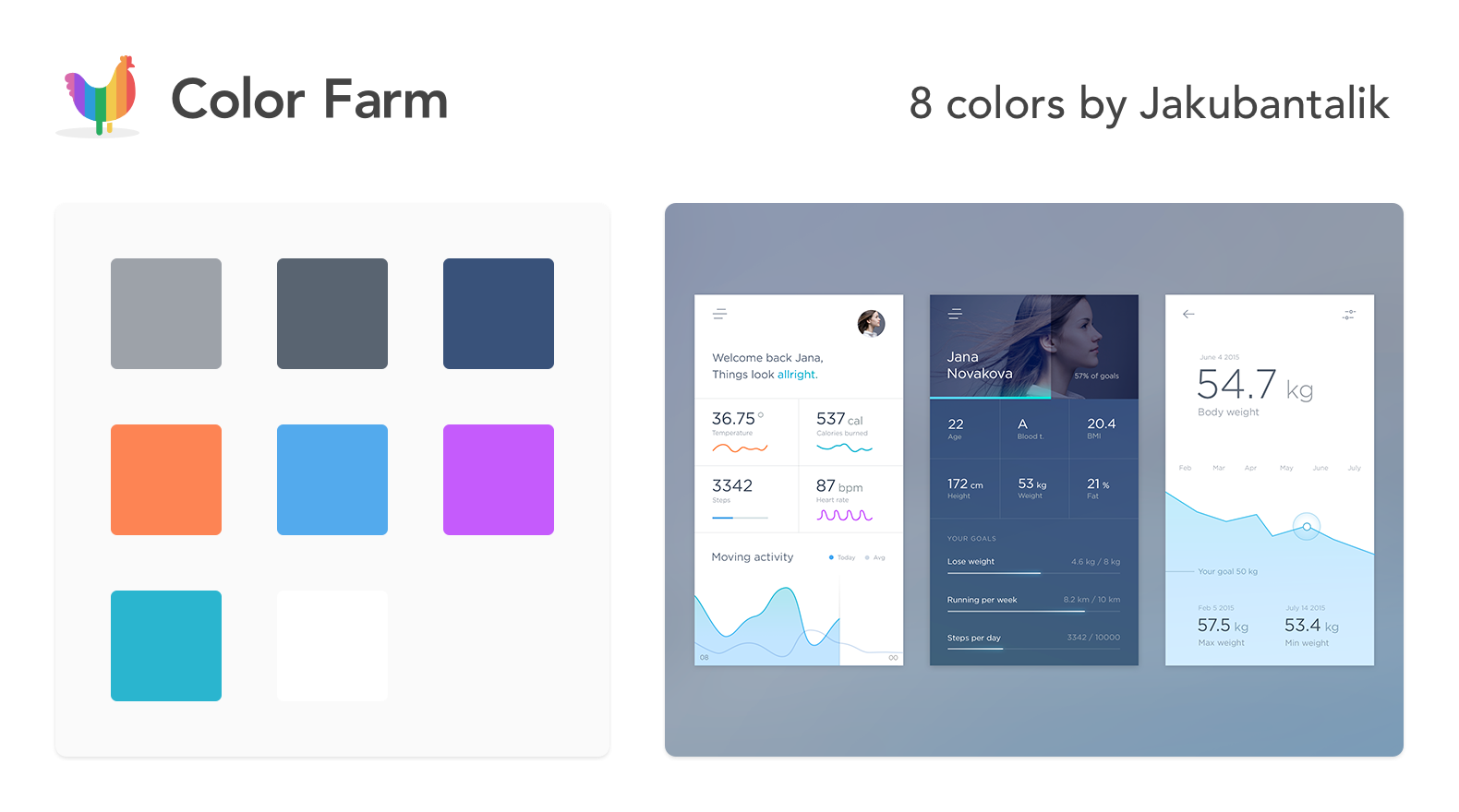 Color Farm - Daily color inspiration from the popular Dribbble shots ...