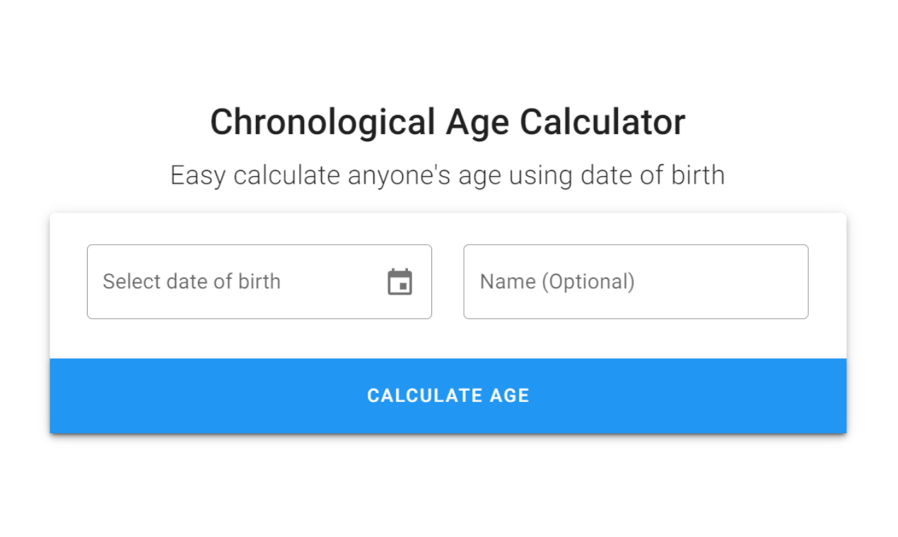 Chronological Age Calculator - Product Information, Latest Updates, and ...