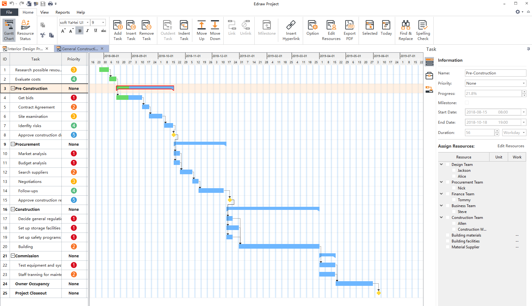 Edraw Project - An easy and powerful Gantt Chart tool for your projects ...