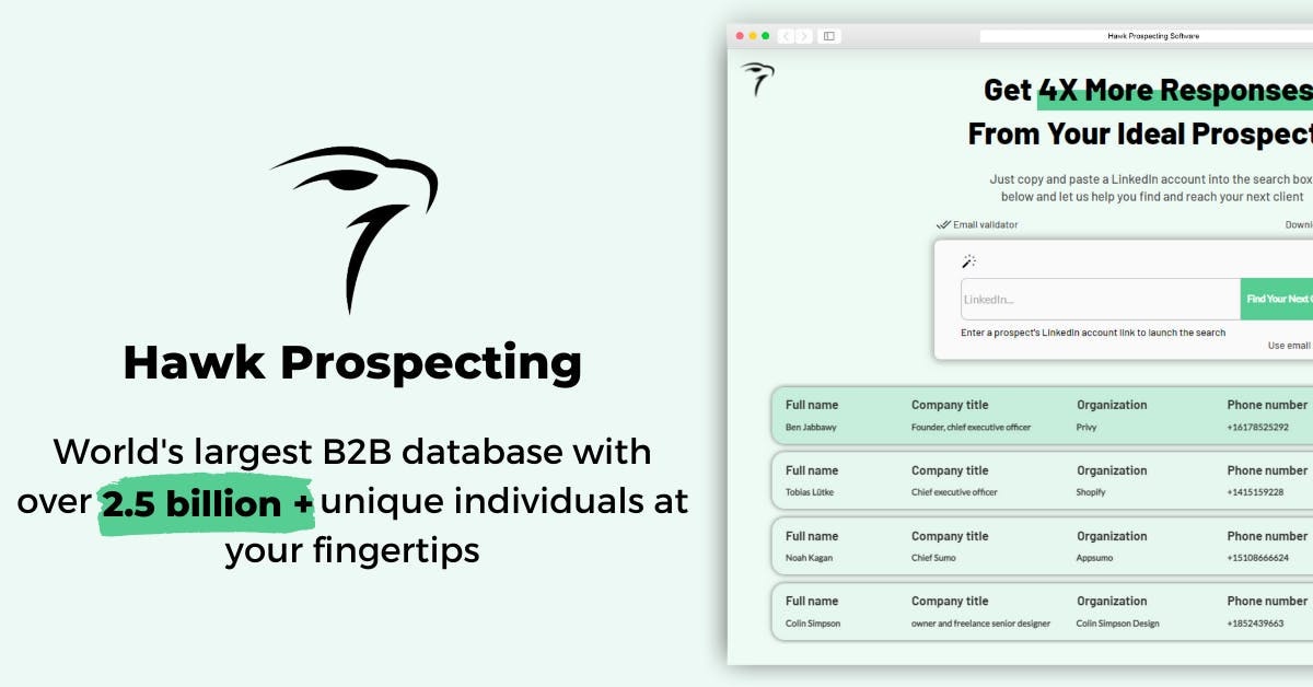 Hawk Sales Prospecting Software - Supercharge your sales pipeline with ...