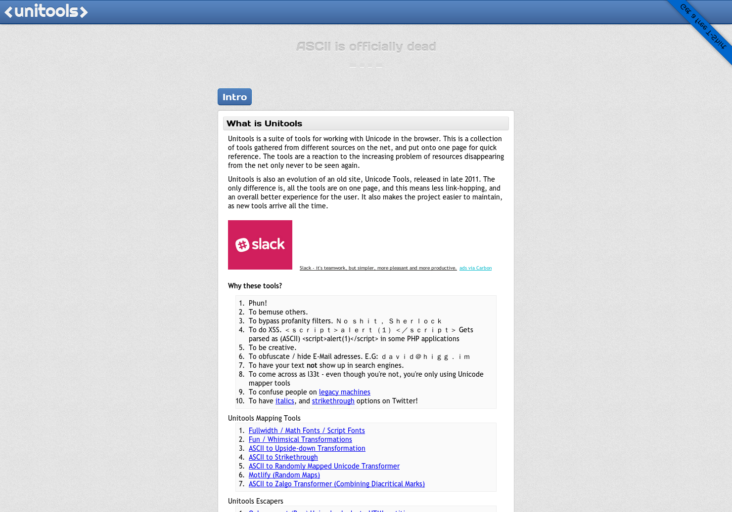 Unicode Tools: Tools for working with UTF8 in the browser | Product Hunt
