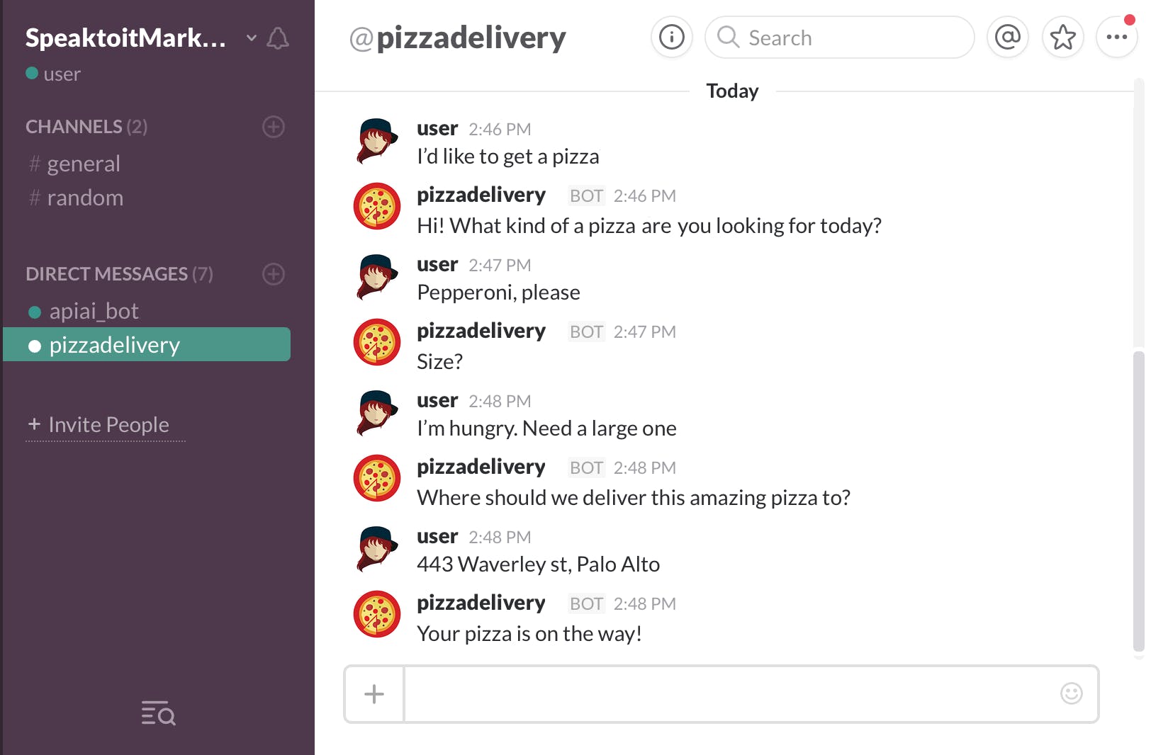 Apiai For Slack Build A Smart Conversational Slack Bot In 5 Minutes Product Hunt