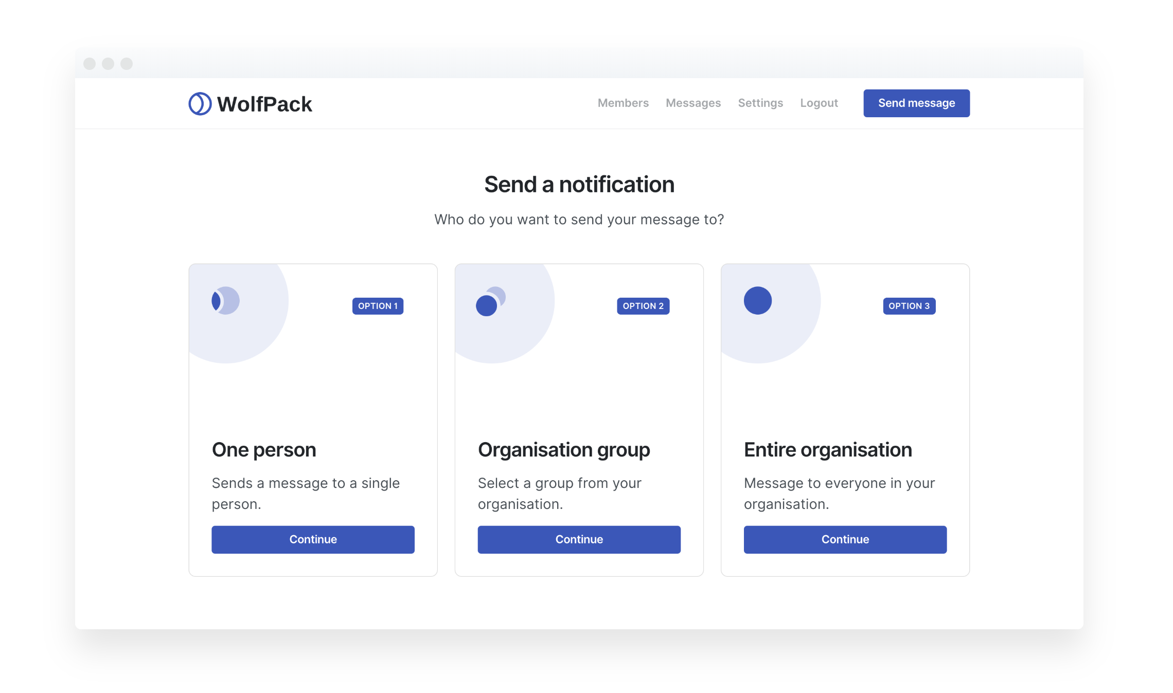 WolfPack: Send company wide notifications in minutes. | Product Hunt