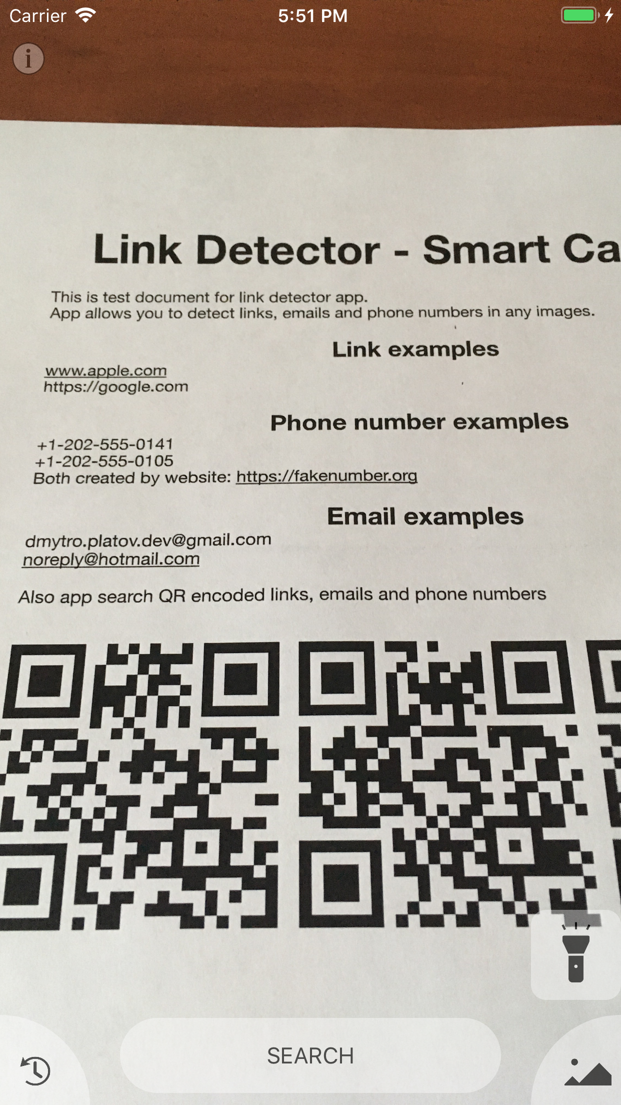 Link Detector - Smart Scanner: Allows you to find links, phones and ...